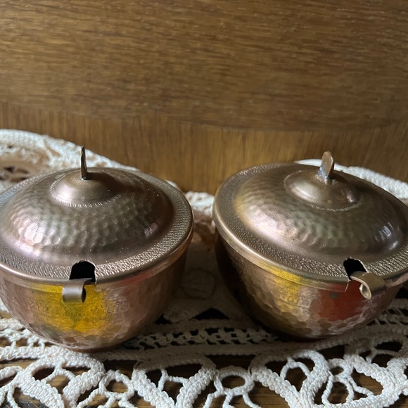 Unbranded | Kitchen | Bulgarian Vintage Copper Sugarhoney Bowls With ...